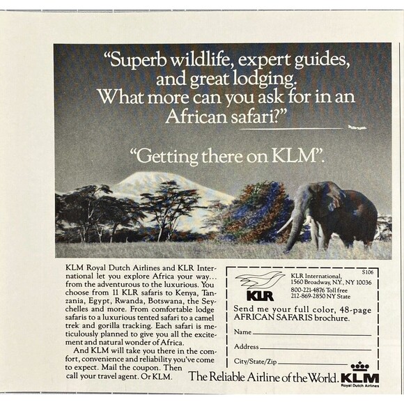 KLM Airlines | Art | Klm Airline Getting There On Klm African Savana ...